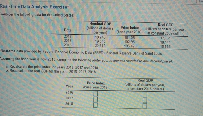 Solved Real-Time Data Analysis Exercise Consider the | Chegg.com