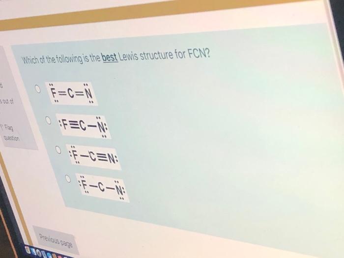 Solved Which of the following is the best Lewis structure | Chegg.com