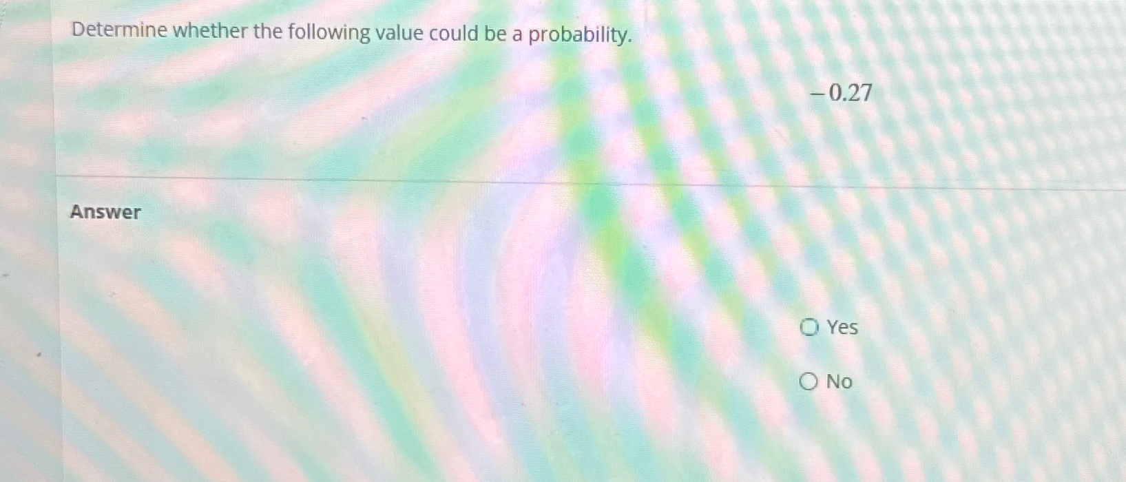 Solved Determine whether the following value could be a | Chegg.com