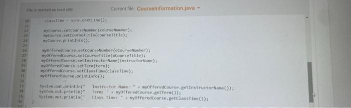 Solved 10.15 LAB: Course information (derived classes) | Chegg.com