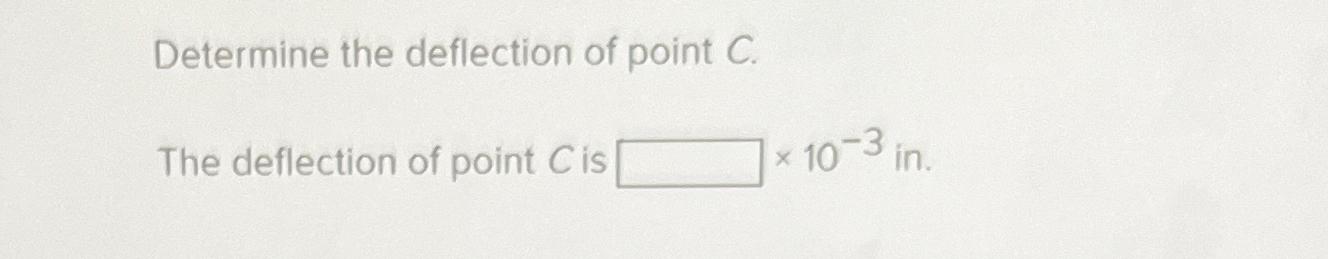 Determine the deflection of point C.The deflection of | Chegg.com