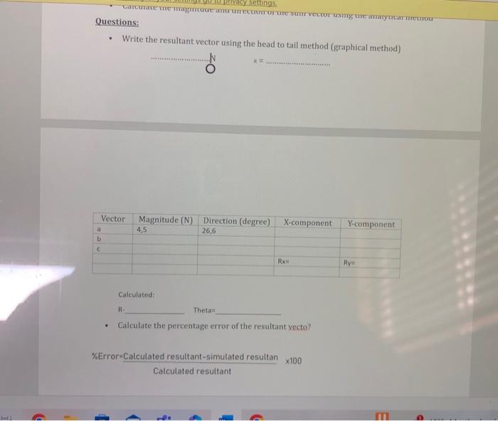 - Write the resultant vector using the head to tail | Chegg.com