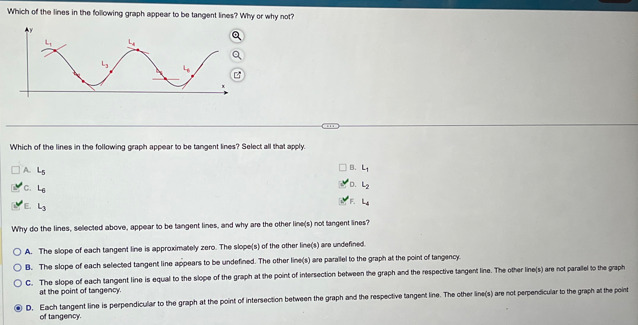 Solved Which of the lines in the following graph appear to | Chegg.com