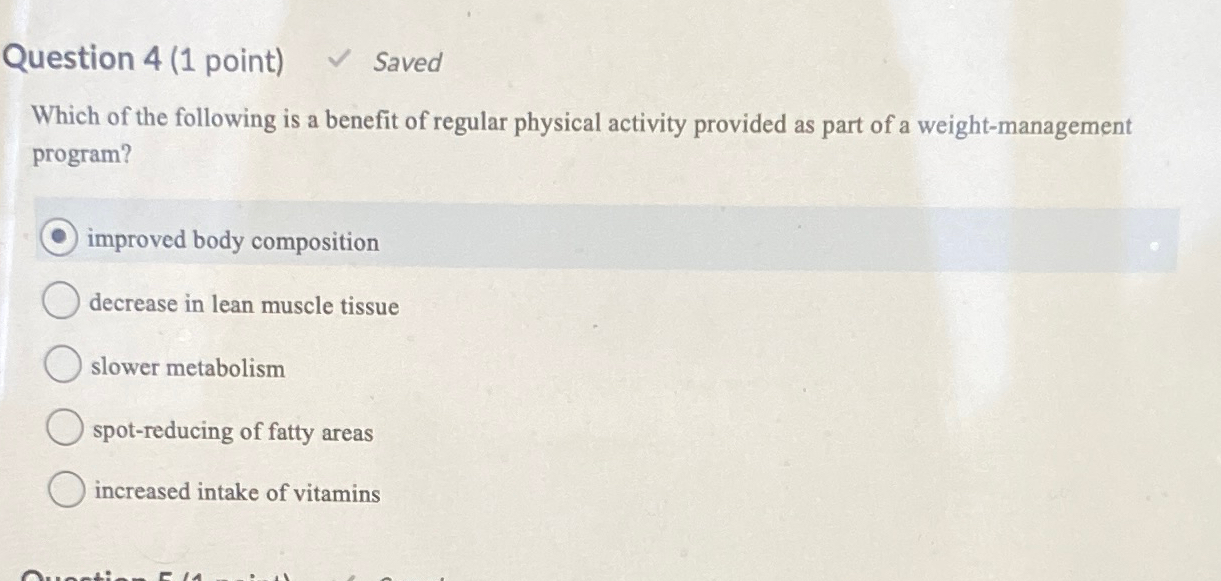 Solved Question 4 (1 ﻿point) ﻿SavedWhich of the following | Chegg.com