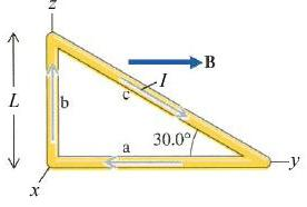 The triangular loop of wire in the figure below | Chegg.com