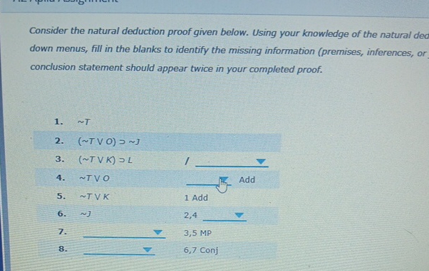 Solved Explain how to solve Consider the natural deduction | Chegg.com