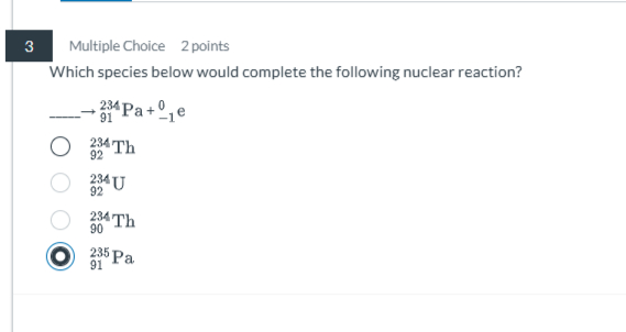Solved 3Multiple Choice2 ﻿pointsWhich species below would | Chegg.com