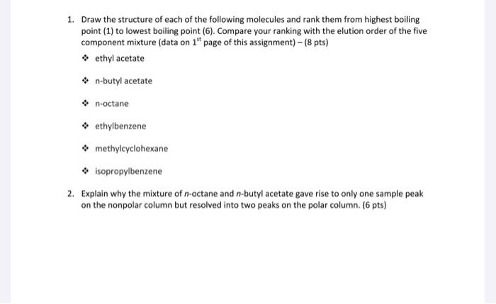 1. Draw the structure of each of the following | Chegg.com