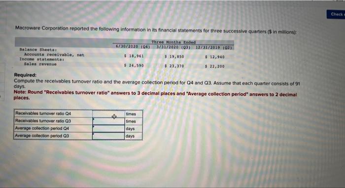 Solved Macroware Corporation reported the following | Chegg.com Solved Macroware Corporation reported the following | Chegg.com