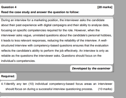 Solved Question 4[20 ﻿marks]Read the case study and answer | Chegg.com