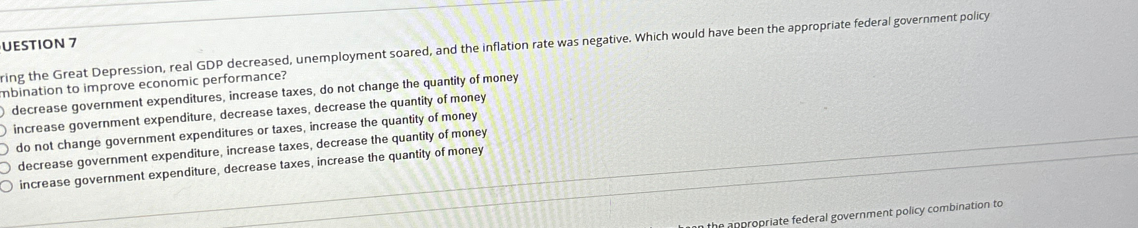 Solved UESTION 7ring the Great Depression, real GDP | Chegg.com