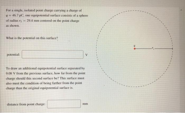 Solved For a single, isolated point charge carrying a charge | Chegg.com
