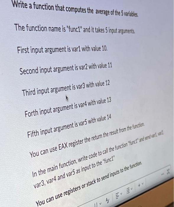 Solved Write A Function That Computes The Average Of The S