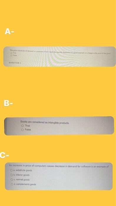 Solved A- O QUESTIONS B- Books are considered as intangible | Chegg.com