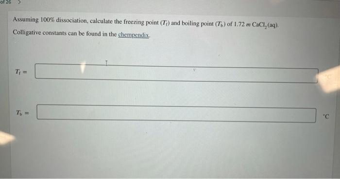 Solved ista Constants for freezing point depression and | Chegg.com