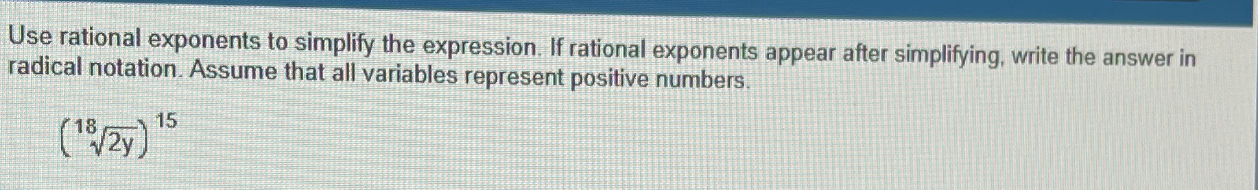 Solved Use rational exponents to simplify the expression. If | Chegg.com