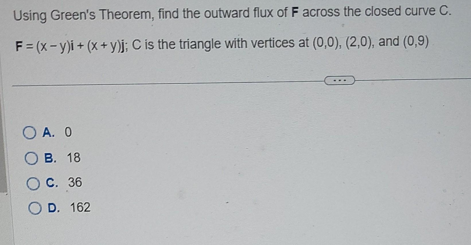 Solved Using Green's Theorem, find the outward flux of F | Chegg.com