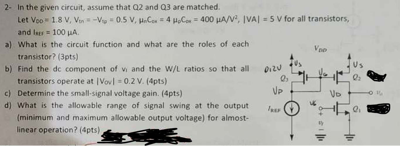 Solved In the given circuit, assume that Q2 ﻿and Q3 ﻿are | Chegg.com