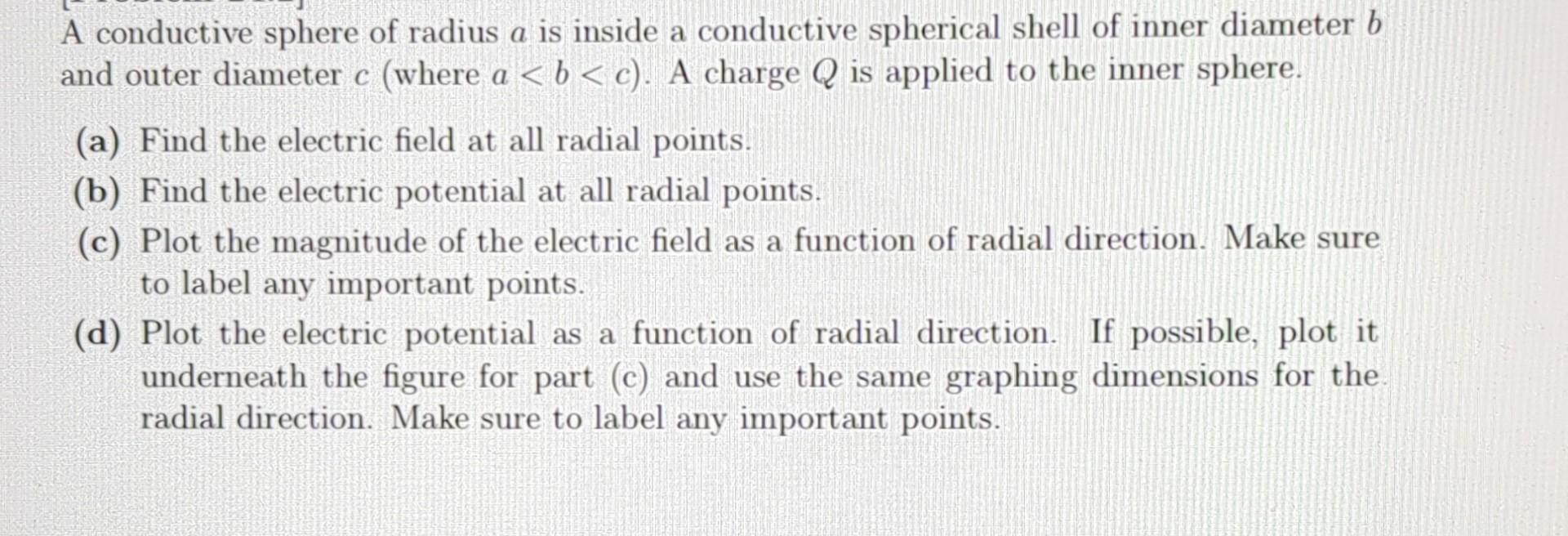 Solved A conductive sphere of radius a is inside a | Chegg.com