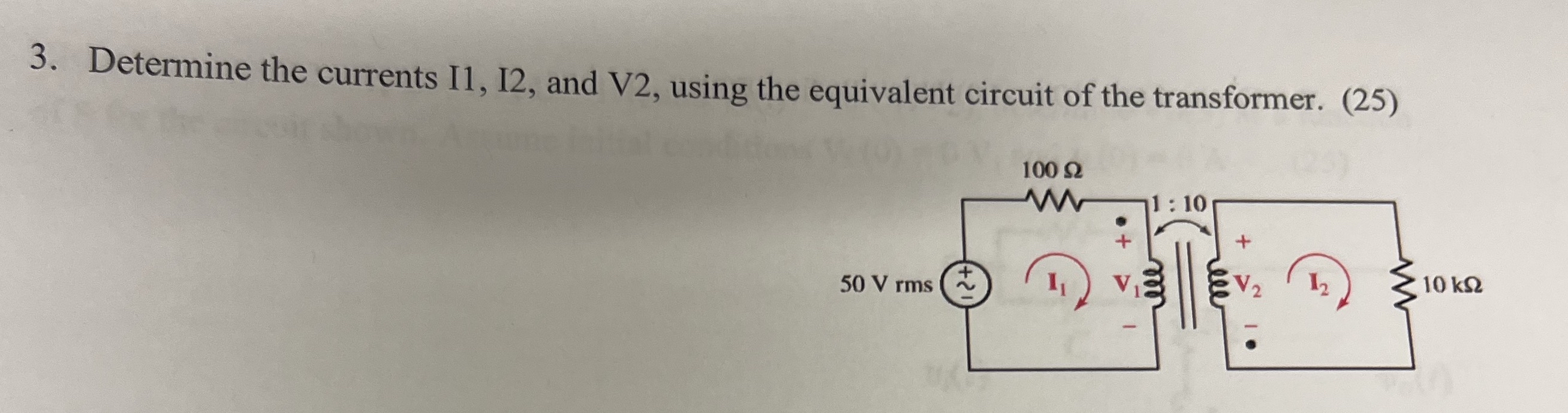 Solved Determine the currents I1, ﻿I2, ﻿and V2, ﻿using the | Chegg.com