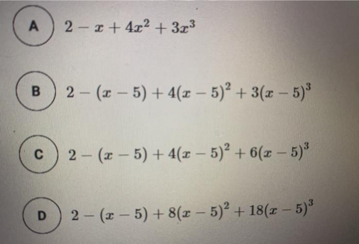 Solved Values Of A Function And Its First Three Derivatives