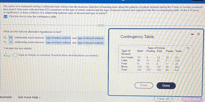 Solved When performing a x2 test for independence in a | Chegg.com