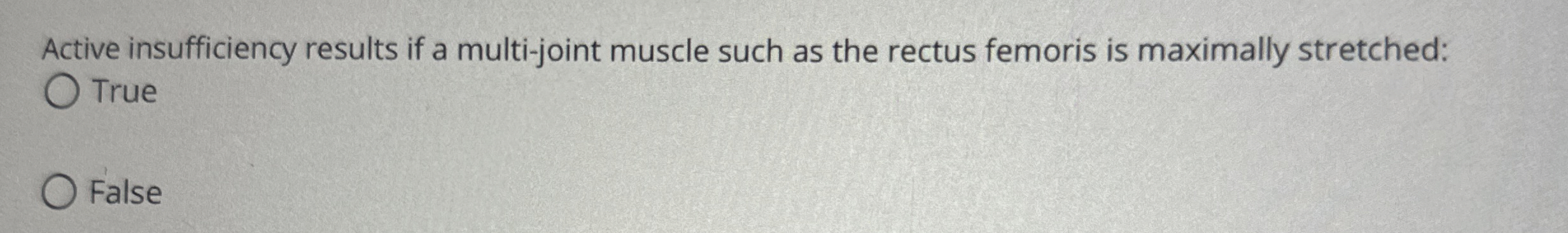 Solved Active insufficiency results if a multi-joint muscle | Chegg.com