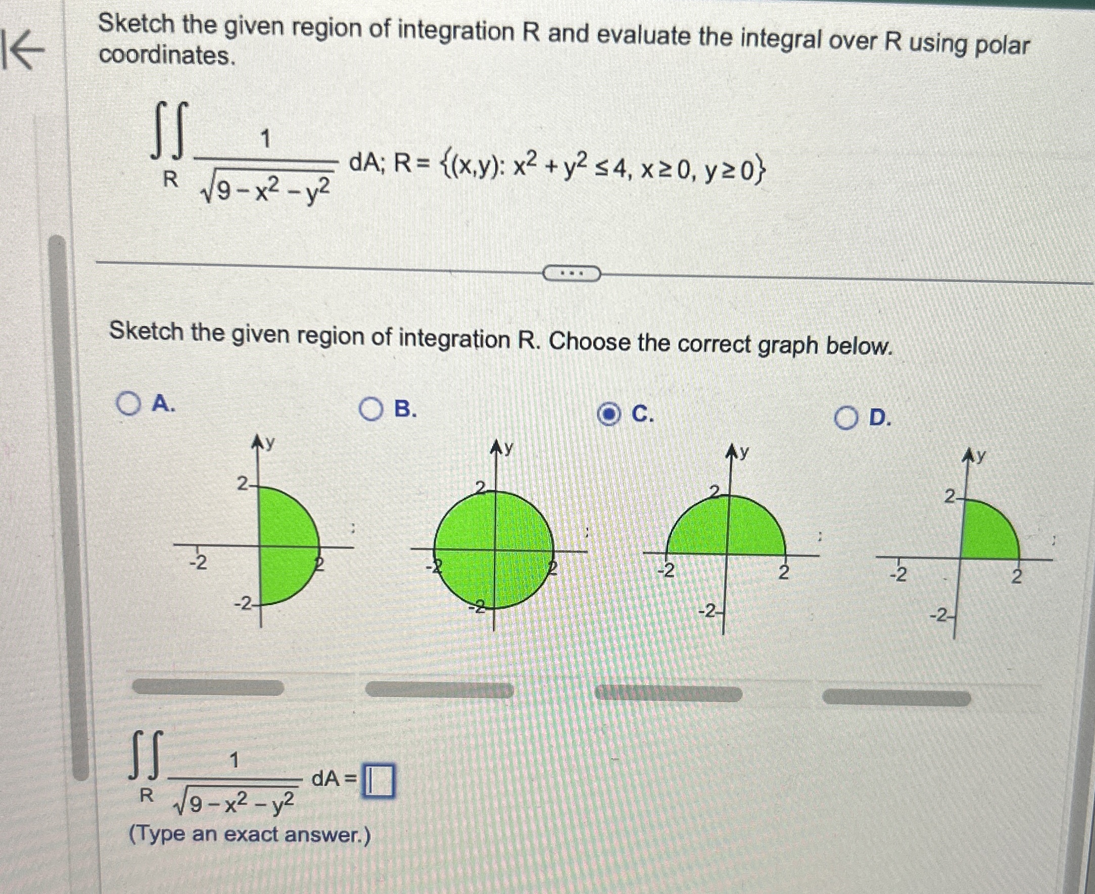 Solved Sketch the given region of integration R ﻿and | Chegg.com