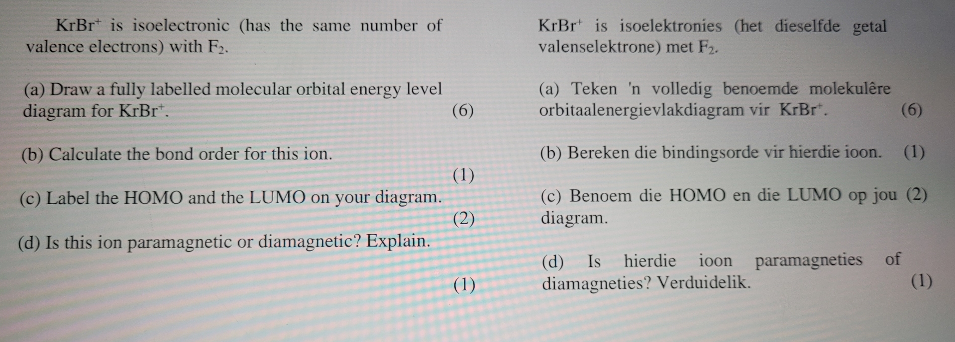 Solved KrBr+is isoelectronic (has the same number of valence | Chegg.com
