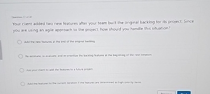 Solved Qustion 1 ) ﻿of 3 ?Your client added two new features | Chegg.com