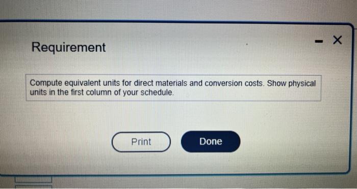 twothod of process centing Data tableRequirement | Chegg.com