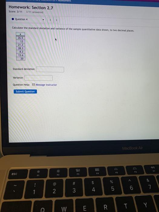 Solved Homework: Section 2.7 Score: 3/11 3/11 answered | Chegg.com