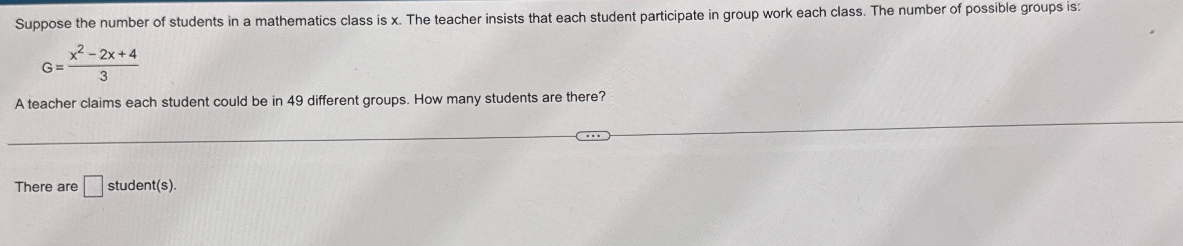 Solved Suppose the number of students in a mathematics class | Chegg.com