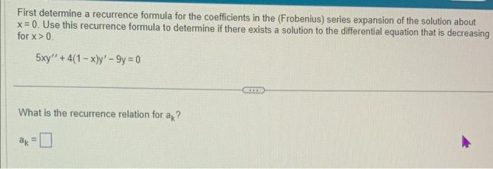 Solved First Determine A Recurrence Formula For The