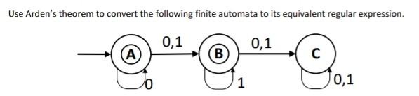 Solved Use Arden's theorem to convert the following finite | Chegg.com
