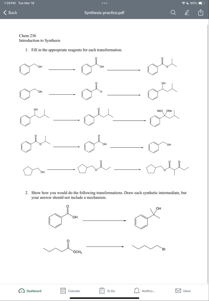 Introduction to SynthesisFill in the appropriate | Chegg.com