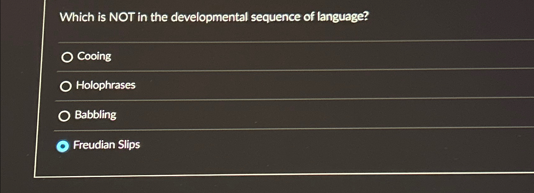 Solved Which is NOT in the developmental sequence of | Chegg.com