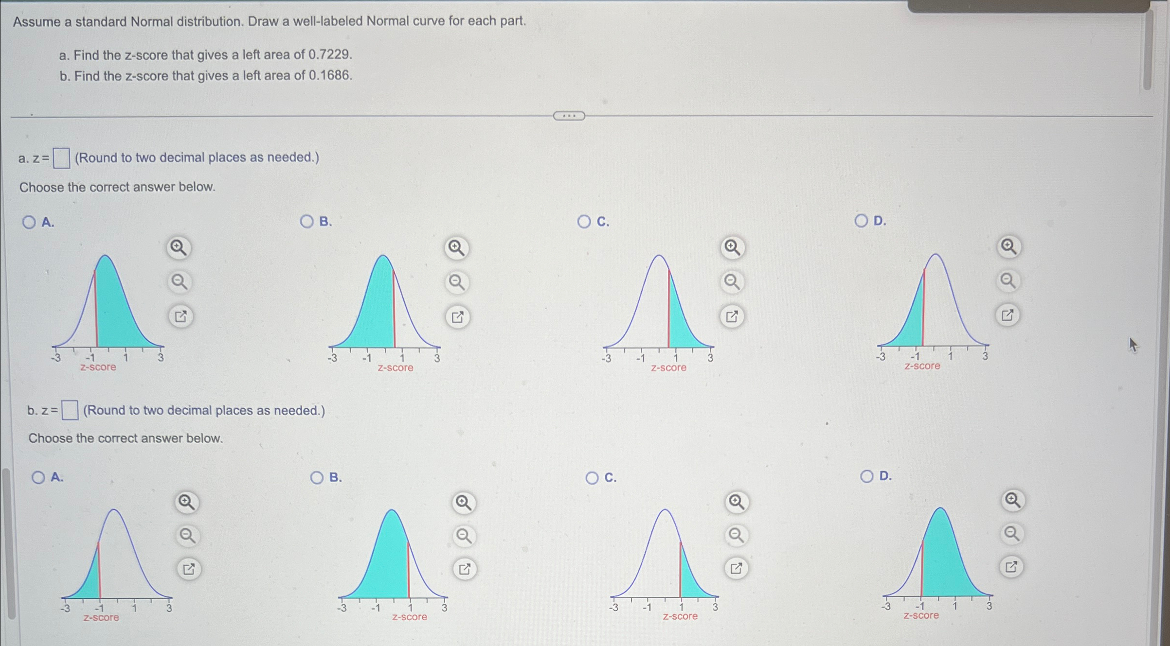 Solved Assume a standard Normal distribution. Draw a | Chegg.com