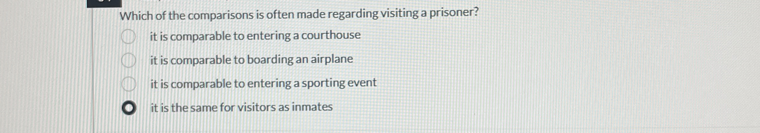 Solved Which of the comparisons is often made regarding | Chegg.com