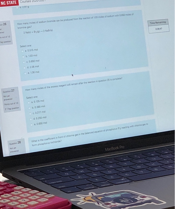 Solved NC STATE Courses 20 e.2919 Time Remaining on 26 How | Chegg.com