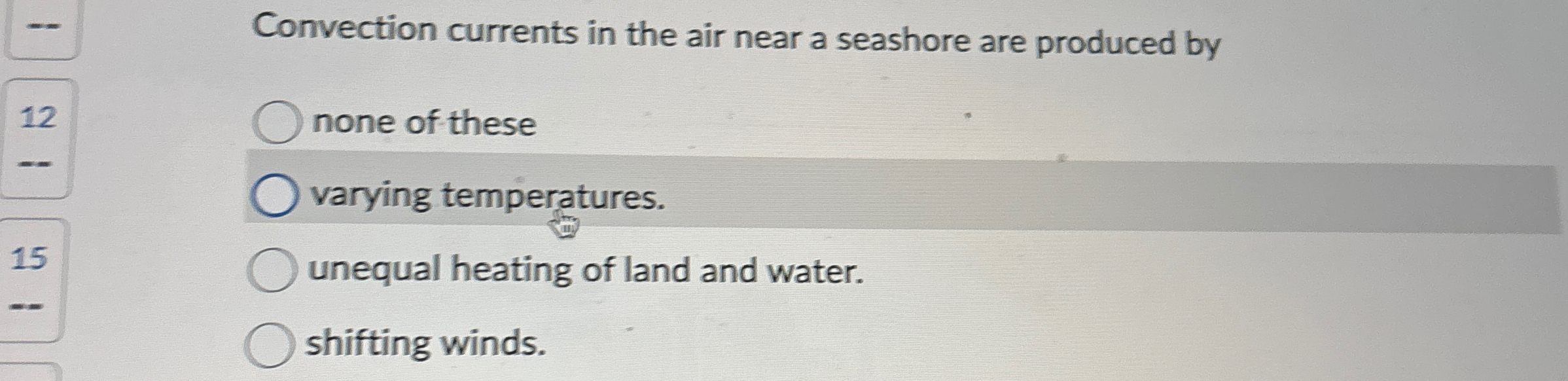 Solved Convection currents in the air near a seashore are | Chegg.com