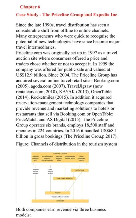 Solved Chapter 6 Case Study - The Priceline Group and | Chegg.com