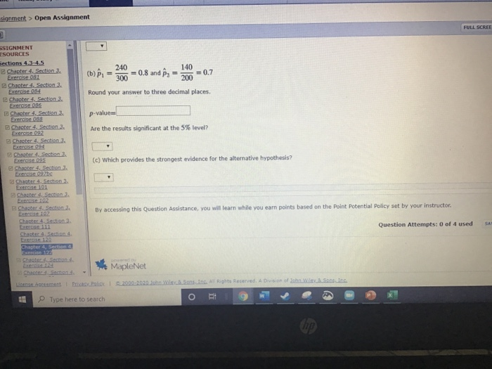 Solved signment > Open Assignment FULL SCREE SSIGNMENT | Chegg.com