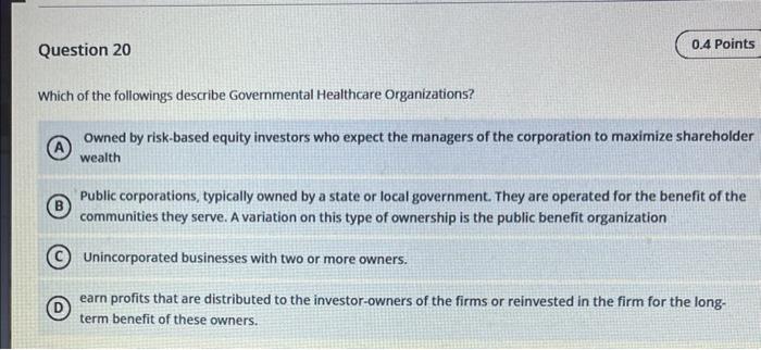Solved Question 21 Which of the followings is NOT one of the | Chegg.com