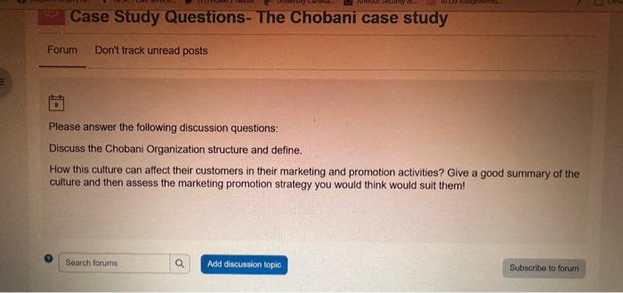Case Study Questions- The Chobani case study Forum | Chegg.com