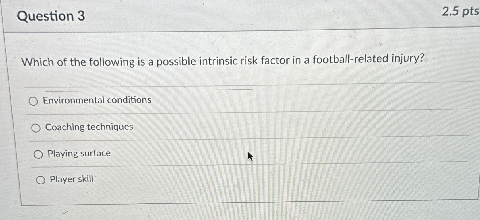 Solved Question 32.5ptsWhich of the following is a possible | Chegg.com