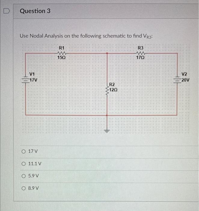 Solved Use Nodal Analysis on the following schematic to find | Chegg.com