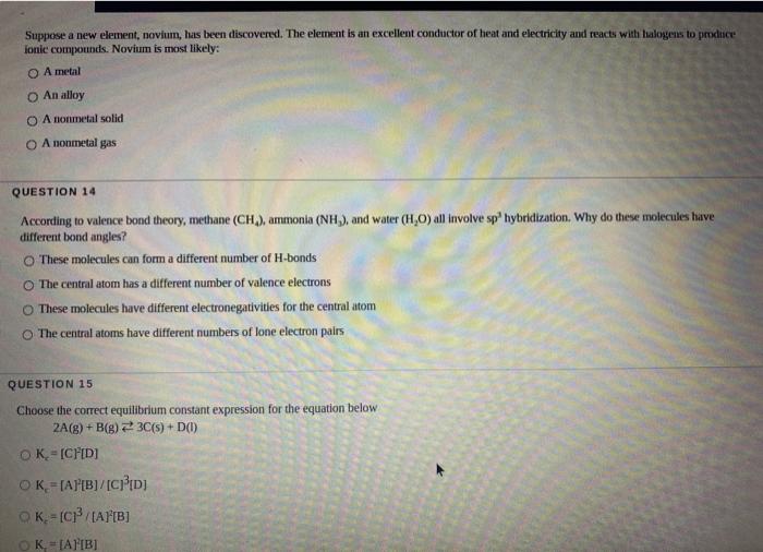 Solved Suppose a new element, novium, has been discovered. | Chegg.com