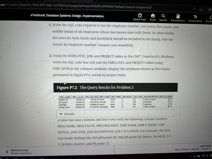 2. Using the EMPLOYEE, JOB, and PROJECT tables in the | Chegg.com