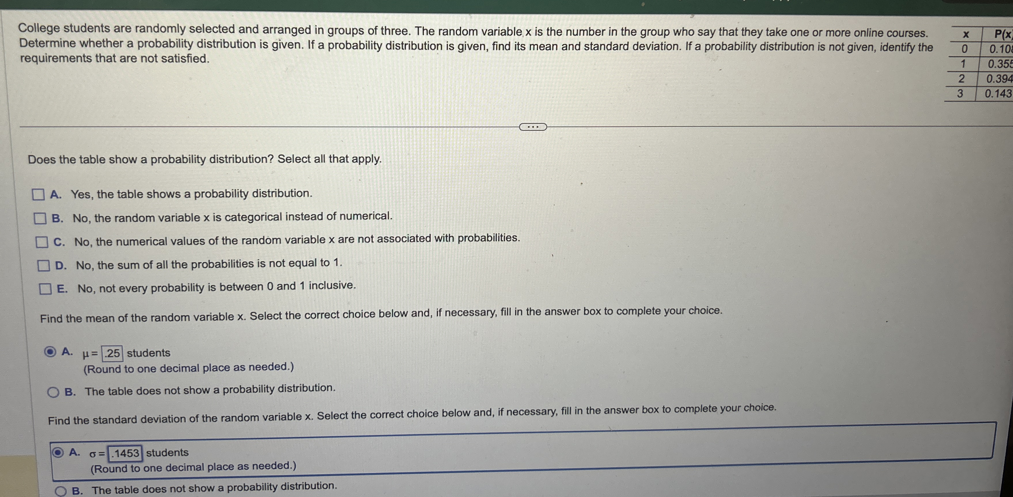 Solved College students are randomly selected and arranged | Chegg.com